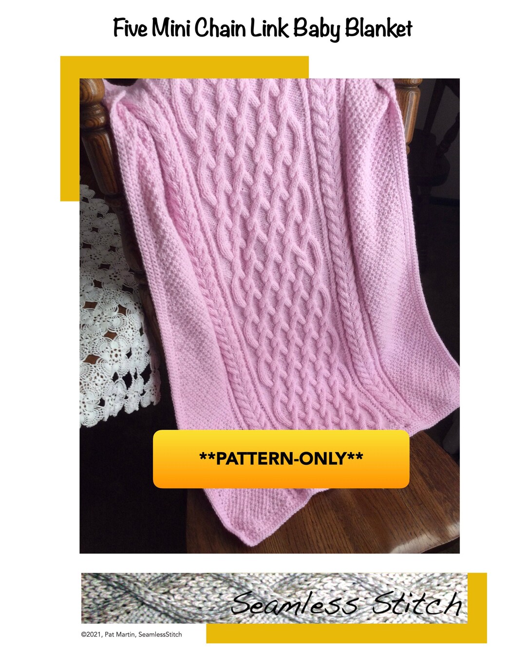 Seamlessstitch PATTERN: Five Mini Chain Link Baby Blanket - Etsy