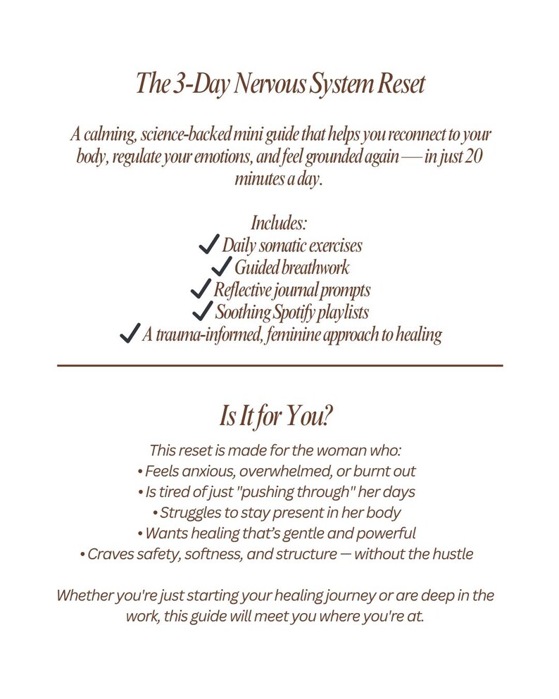 Nervous System Healing Guide - Etsy