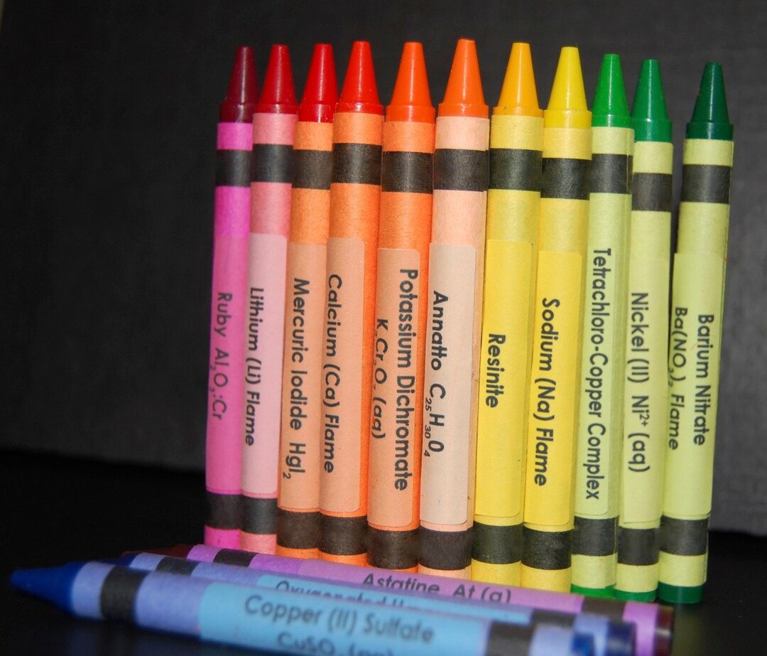 Chemistry Crayon LABELS - Set of 120 Labels - Etsy