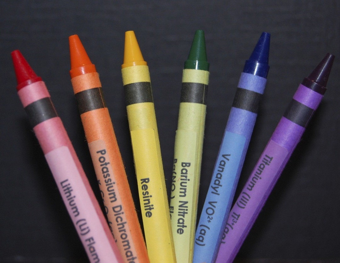 Chemistry Crayon LABLES - Set of 8 Labels - Etsy