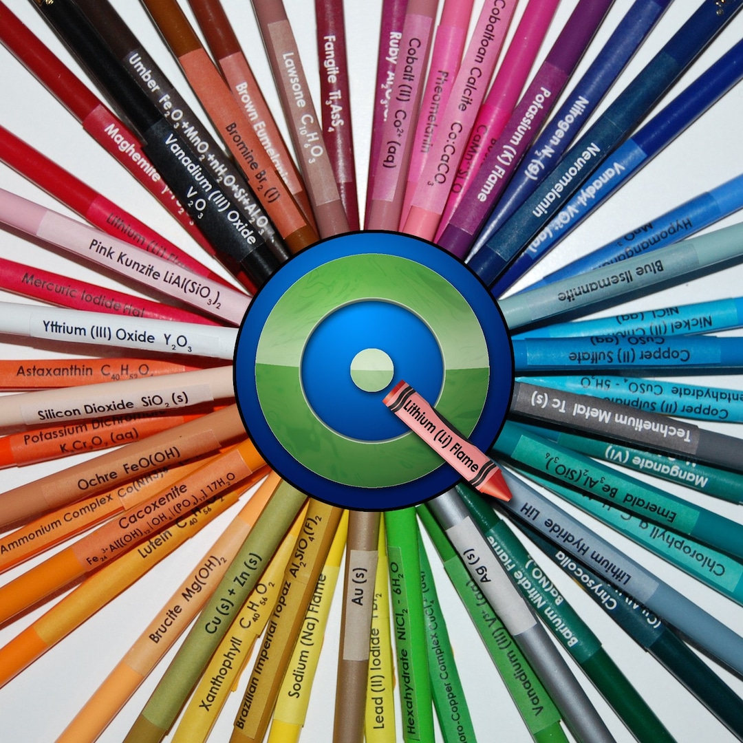 Chemistry Colored Pencils LABELS Set of 24 Labels - Etsy