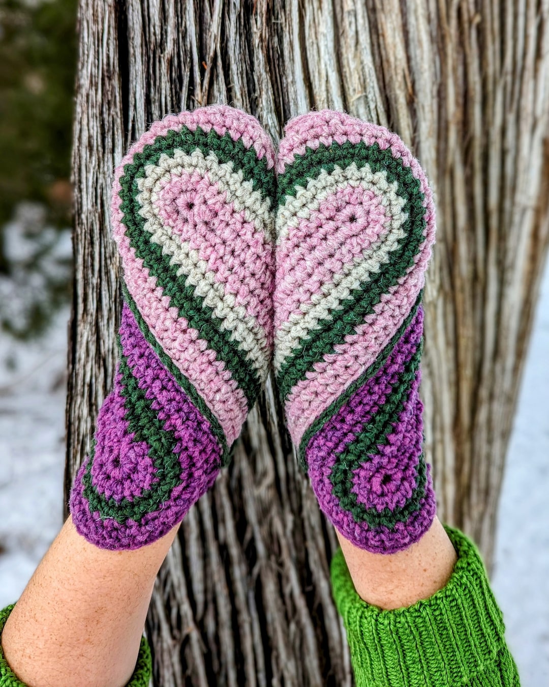 Secret Admirer Mittens-- Instant Download Crochet Pattern, Valentines ...