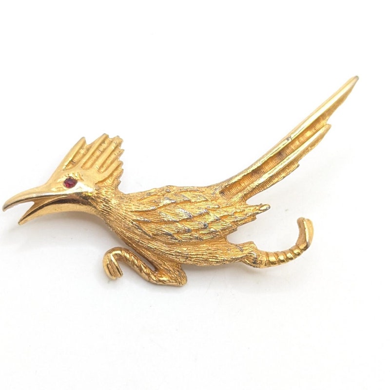 Gold Roadrunner Pin - Etsy