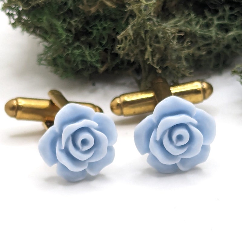 Vintage Cuff Link Blue - Etsy