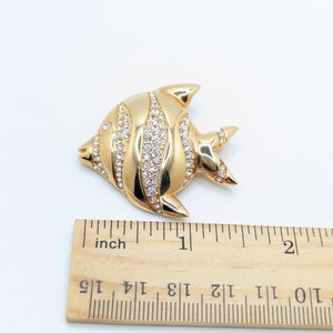 Vintage Rare Swarovski Angel Fish Pave Brooch Lapel Pin Signed Crystal ...