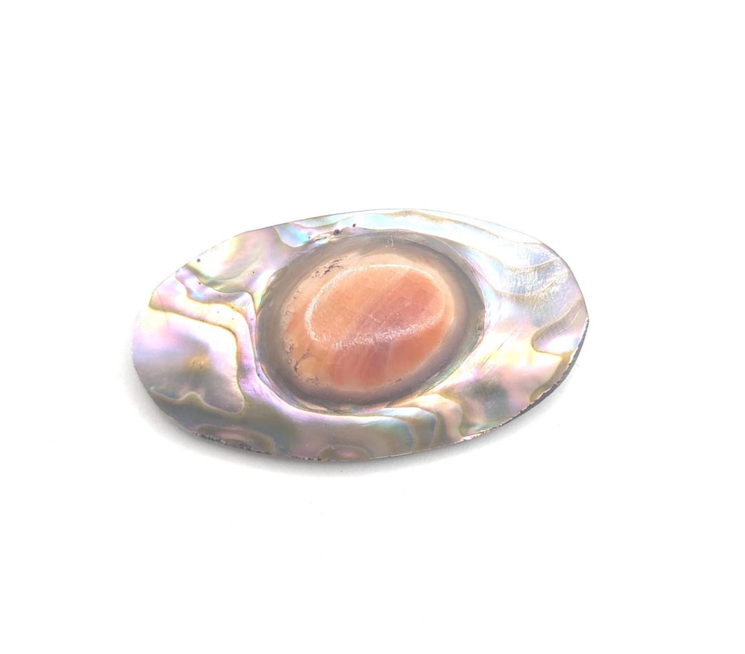 Vintage Blister Pearl Shell Brooch Lapel Pin Abalone MOP Hawaii ...