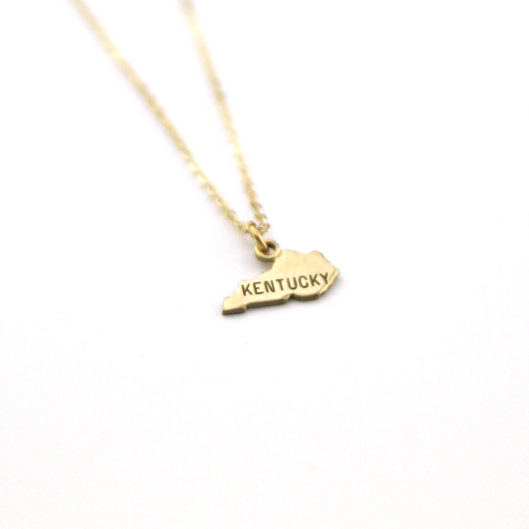Kentucky State Name Necklace | Moving Gift | Best Friend Necklace ...