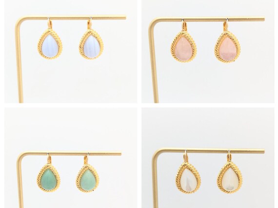 Rare Vintage KJL Interchangeable Gold Color Drop Dang… - Gem