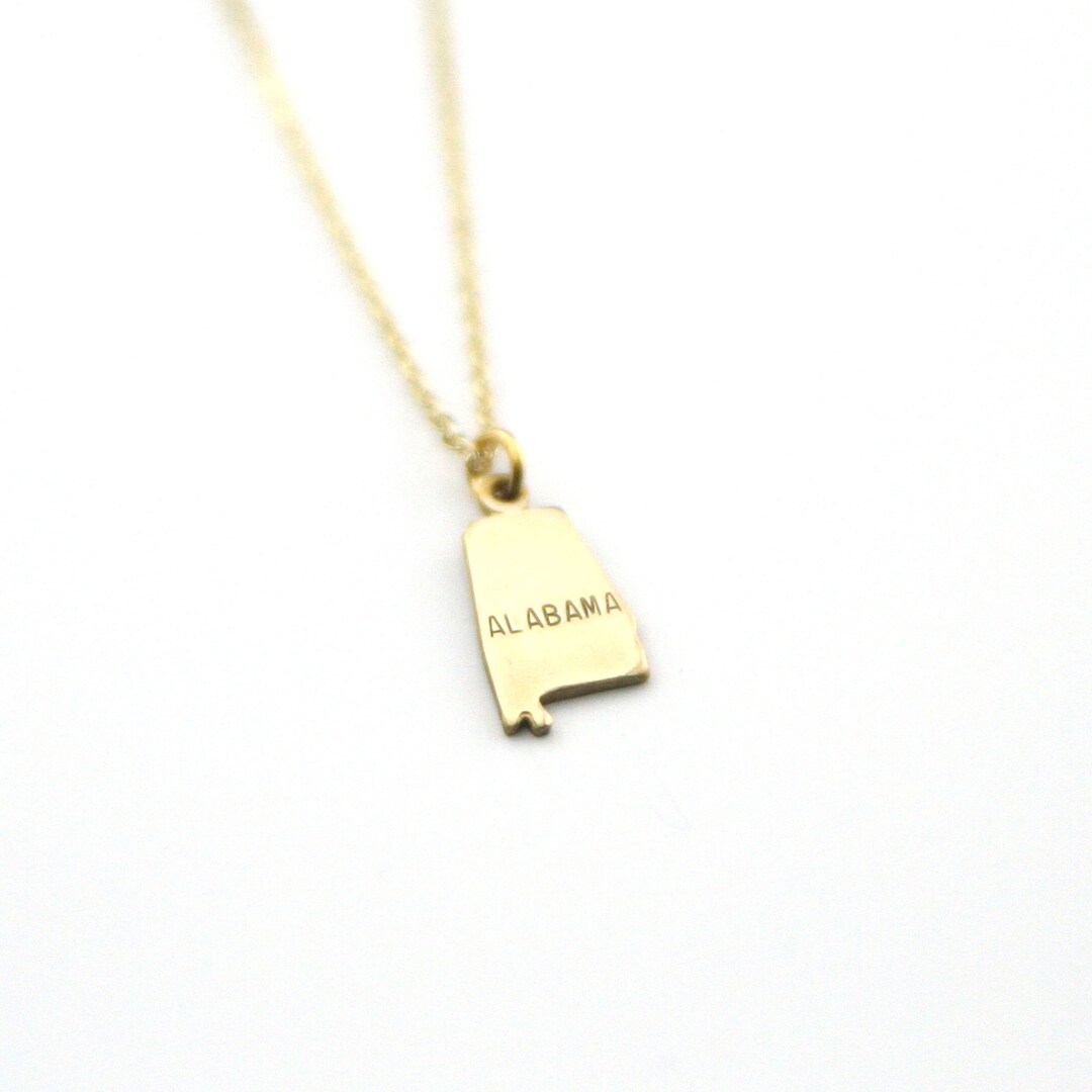 Alabama State Name Necklace | Moving Gift | Best Friend Necklace ...