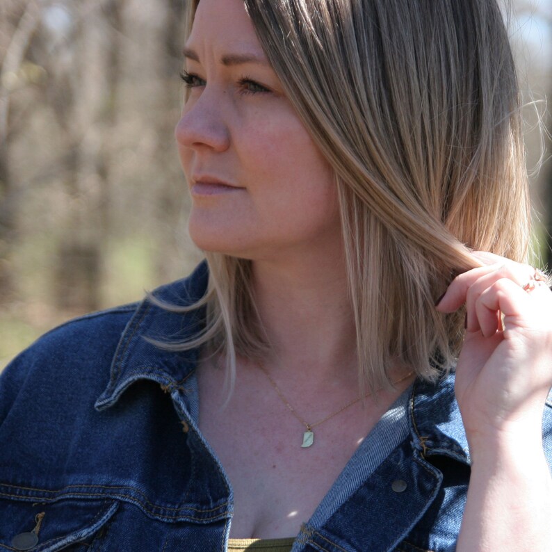 Tennessee Gold State Charm Necklace | Heart State Necklace | Hand ...