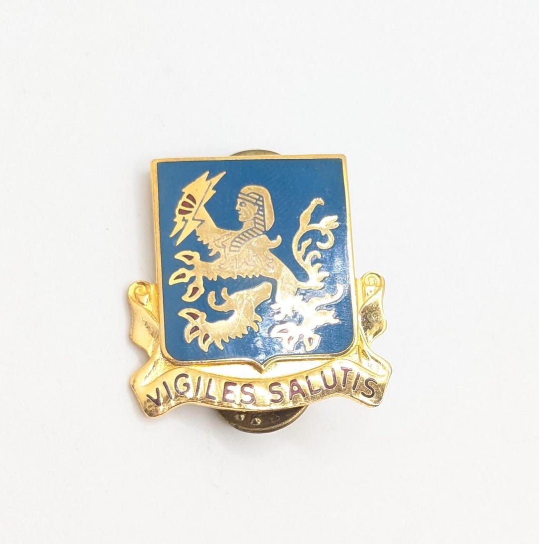 Vintage US Army Security Vigiles Salutis Pin USA Made DUI Crest Agency ...