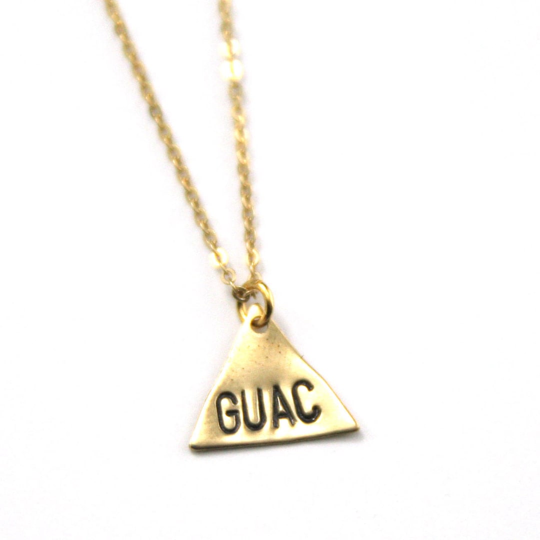 Guac Geometric Necklace | Gold Guac is Life Necklace | I Know the Guac ...
