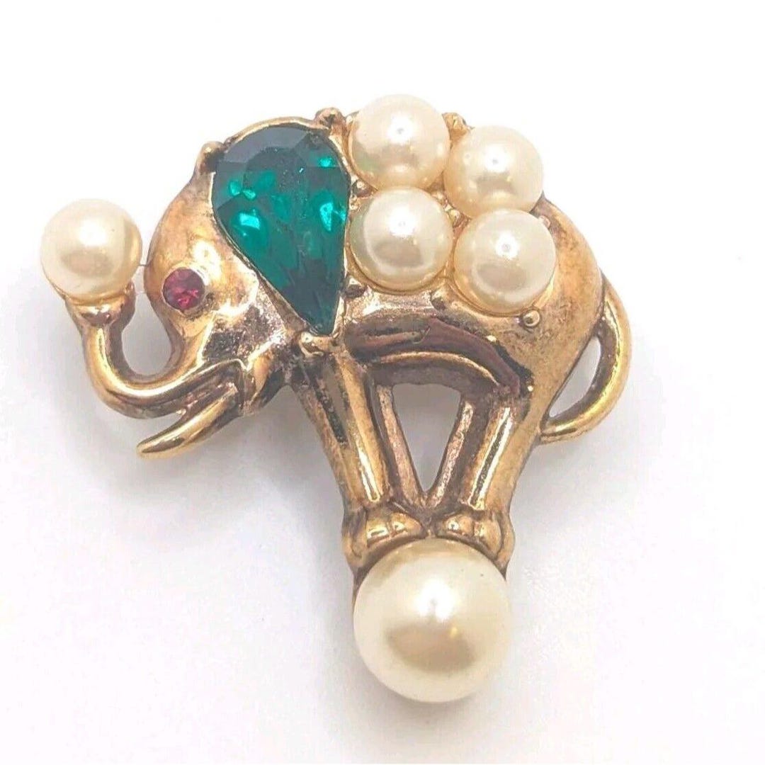 Rare Alfred Philippe Trifari 1952 Circus Elephant Brooch Lapel Pin ...