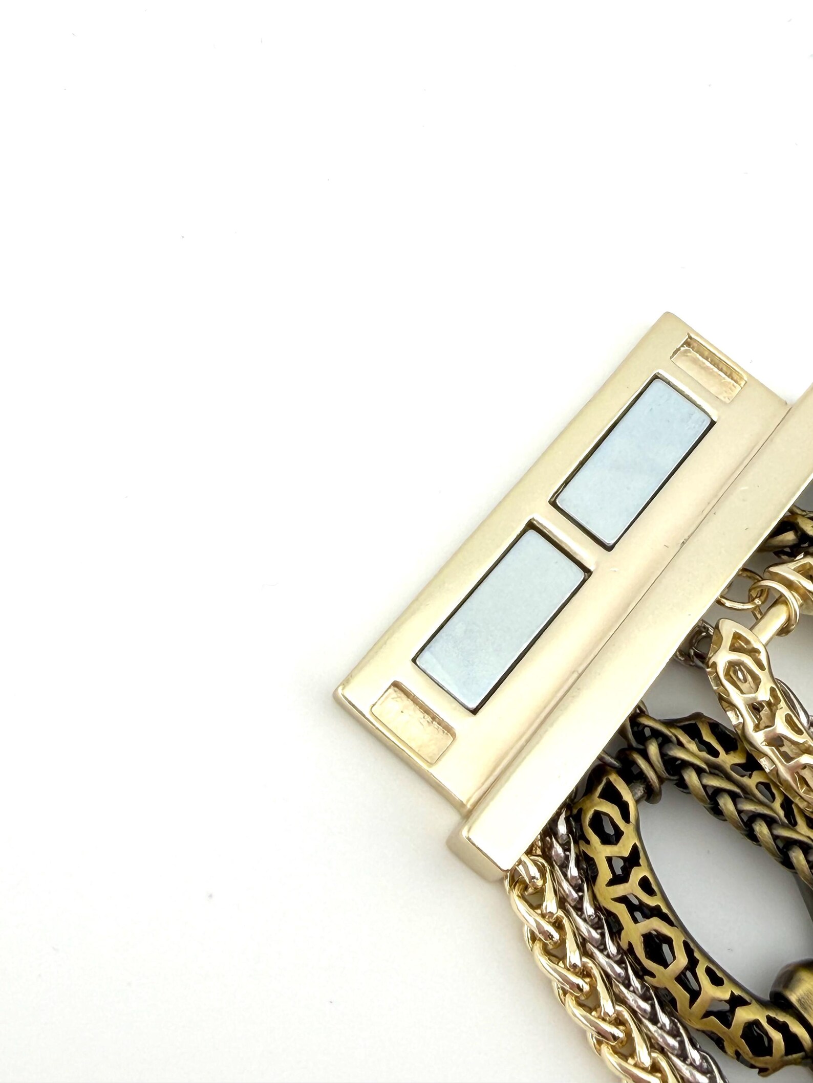 NWT Kendra Scott Monroe Chunky Chain Bracelet Mixed Metal Gold Gunmetal ...
