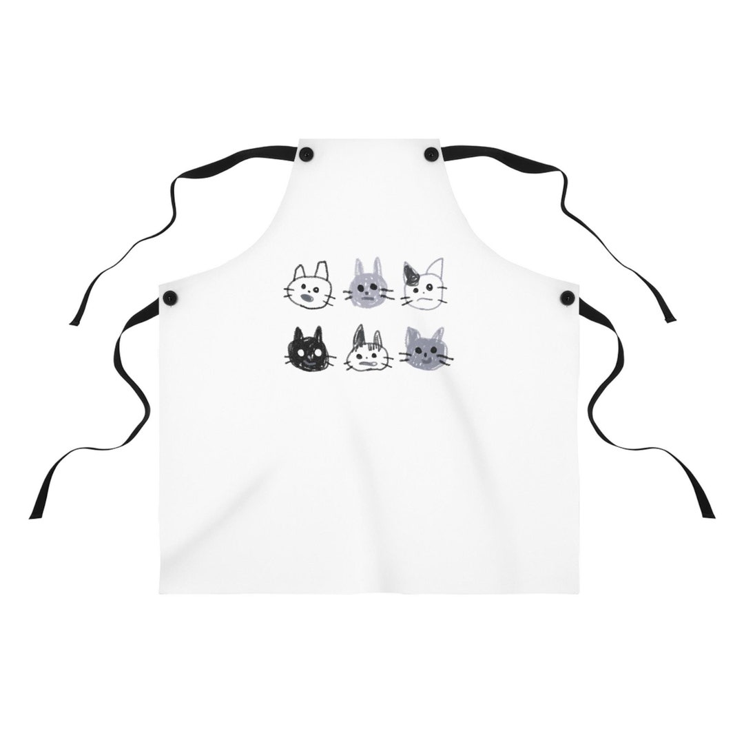 Crudely Drawn Cats Apron - Etsy