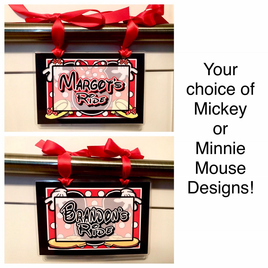 Personalized Mickey or Minnie Mouse Stroller Tag - Etsy