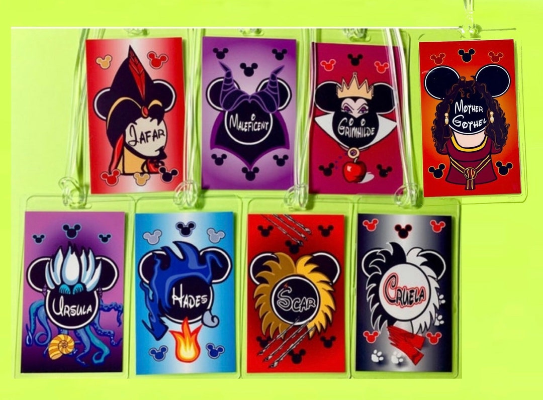 DISNEY Luggage Tags - Disney Villains - Personalized for Free ...