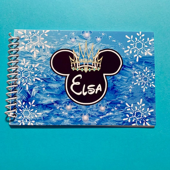 Personalized Disney Autograph Book FROZEN Elsa Snowflakes | Etsy