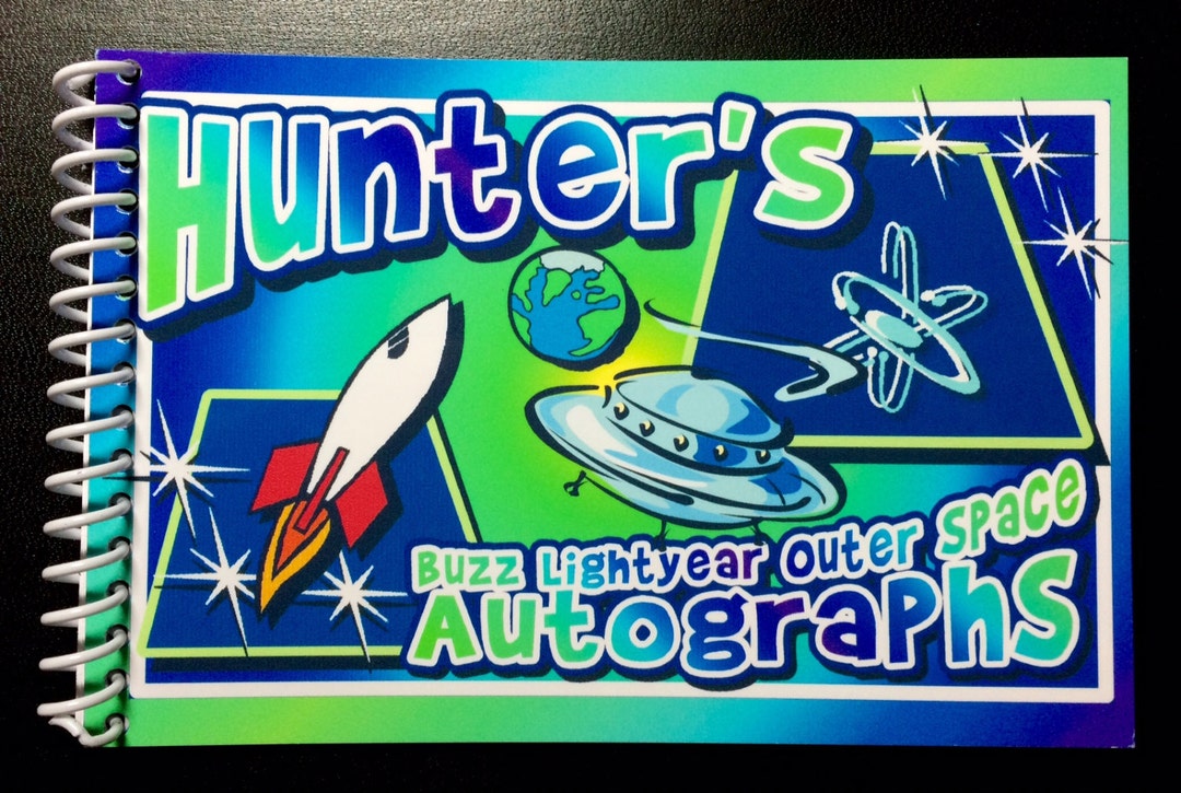 Personalized Disney Autograph Book BUZZ LIGHTYEAR Autogrpah Book Space ...