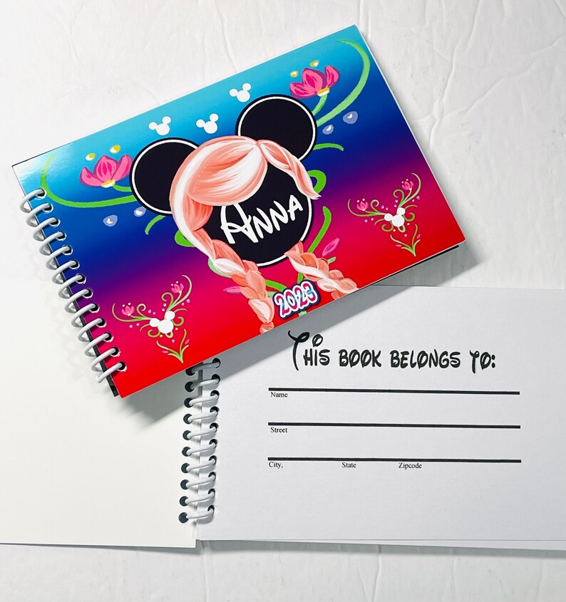 Disney Princess Autograph Book anna Ariel Aurora Belle - Etsy