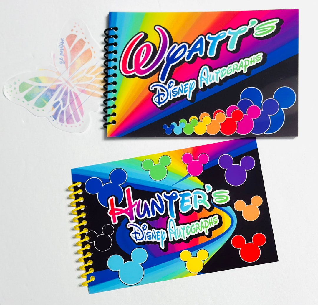 Rainbow Prism Disney Autograph Book - Mickey Head Designs - Prism ...