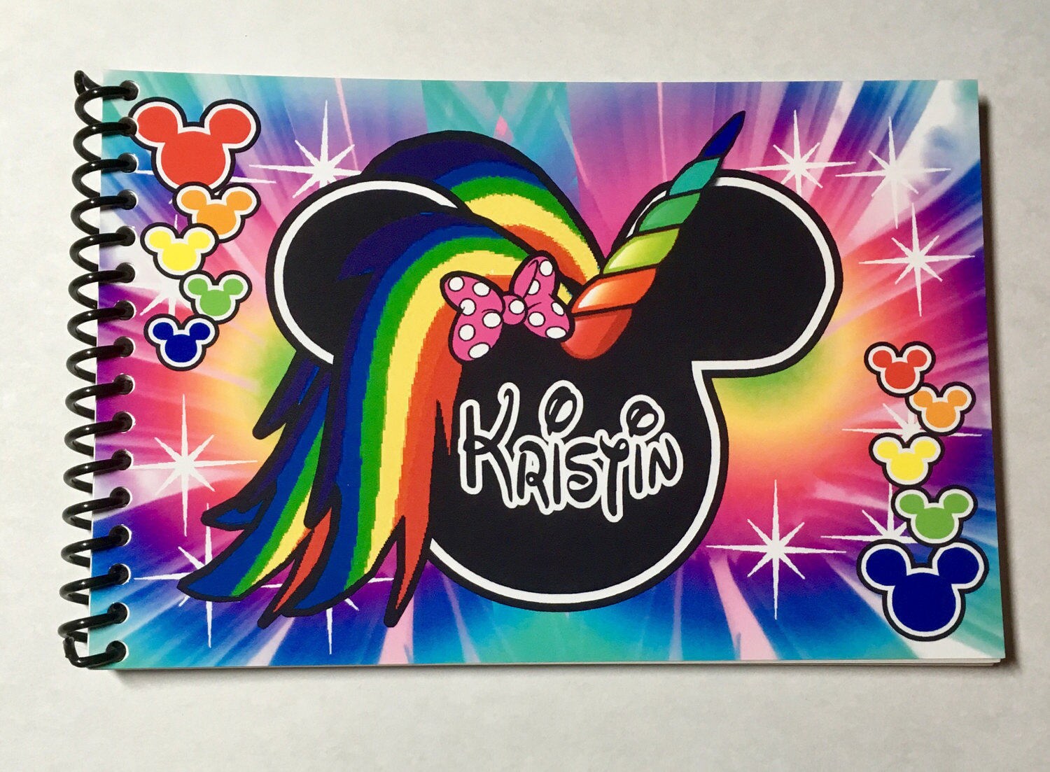 Disney Rainbow Unicorn Autograph Book Personalized Mickey | Etsy