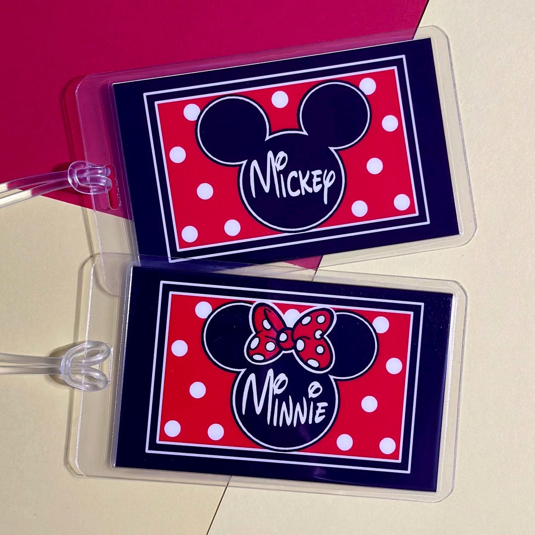 Disney Luggage Tag - Personalized Mickey Mouse and Mickey Mouse Luggage ...