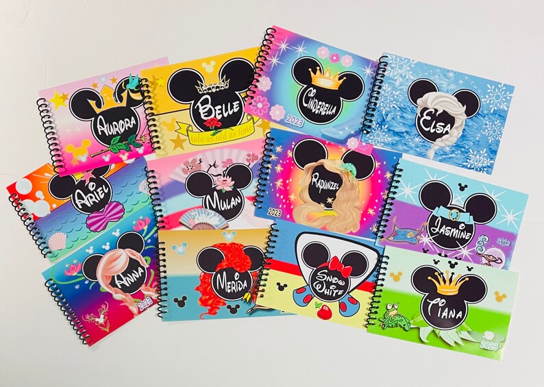 Disney Princess Autograph Book anna Ariel Aurora Belle - Etsy