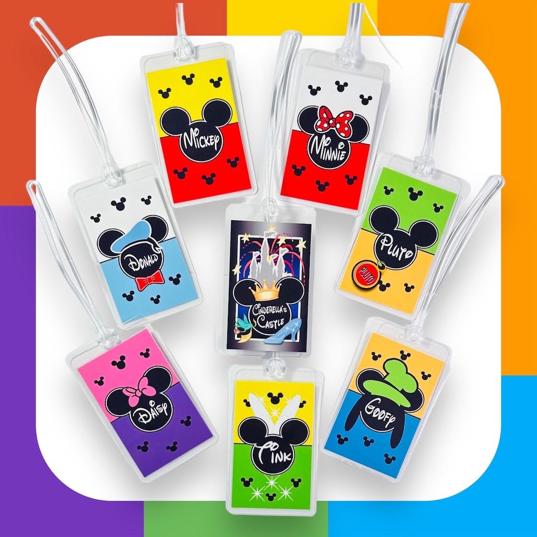 Mickey and Gang Disney Luggage Tags - Mickey - Minnie - Goofy - Pluto ...