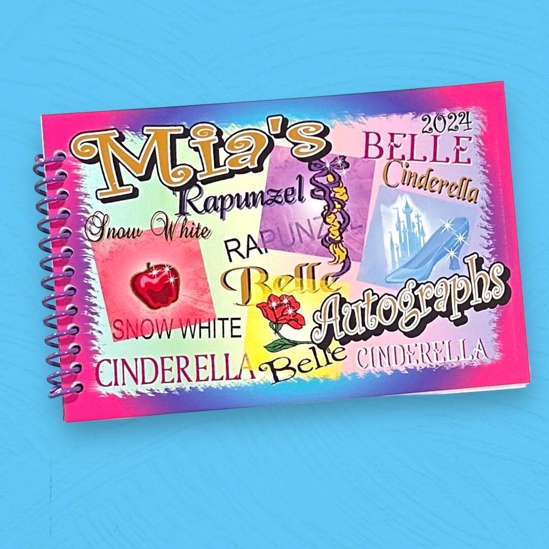 Disney Autograph Book - Disney Princess Book With 25 Pages - 4x6 Inches ...