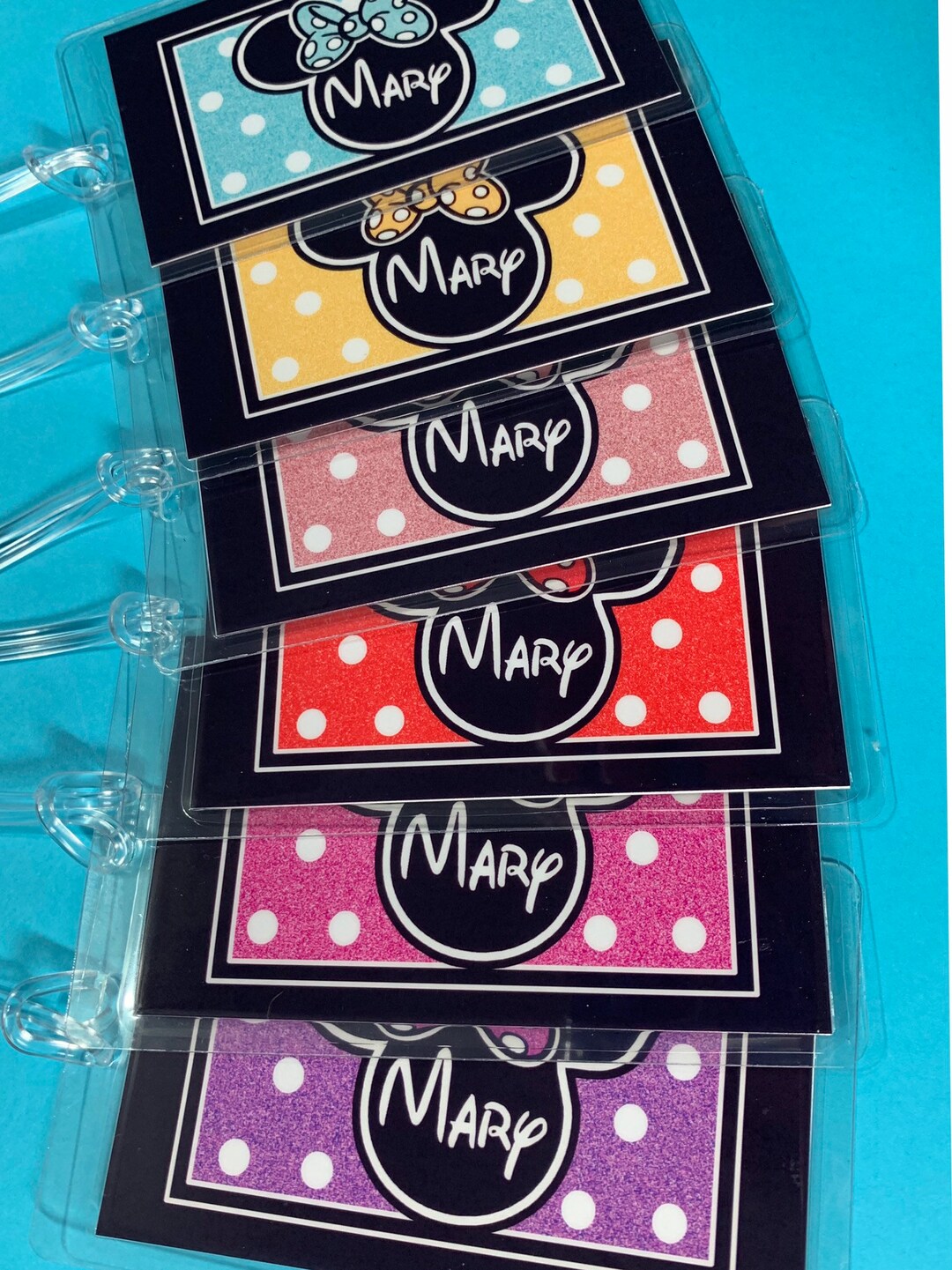 Personalized Minnie Mouse Luggage Tag – Glitter Design, Assorted Colors ...