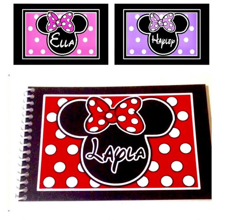 Disney Autograph Book Personalized Mickey or Minnie Mouse | Etsy