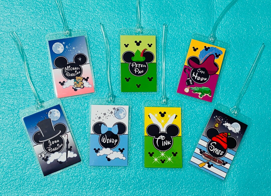 Disney Luggage Tags 7 Luggage Tags Set Of Personalized Etsy