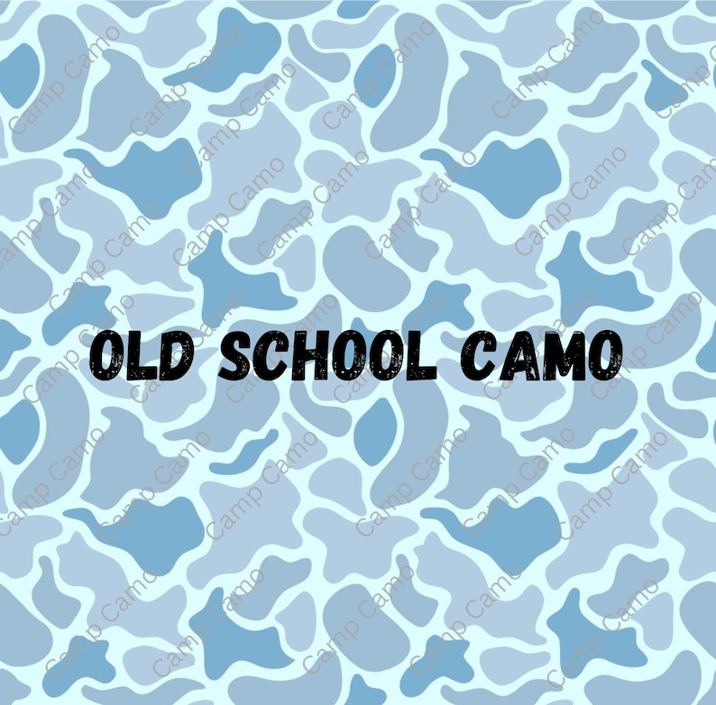 Blue Old School Camo Seamless Pattern PNG, Duck Hunting Camouflage ...
