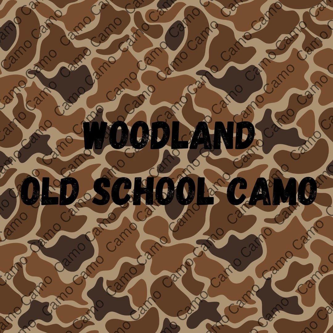Woodland Old School Camo Seamless Pattern PNG, Duck Hunting Camouflage ...
