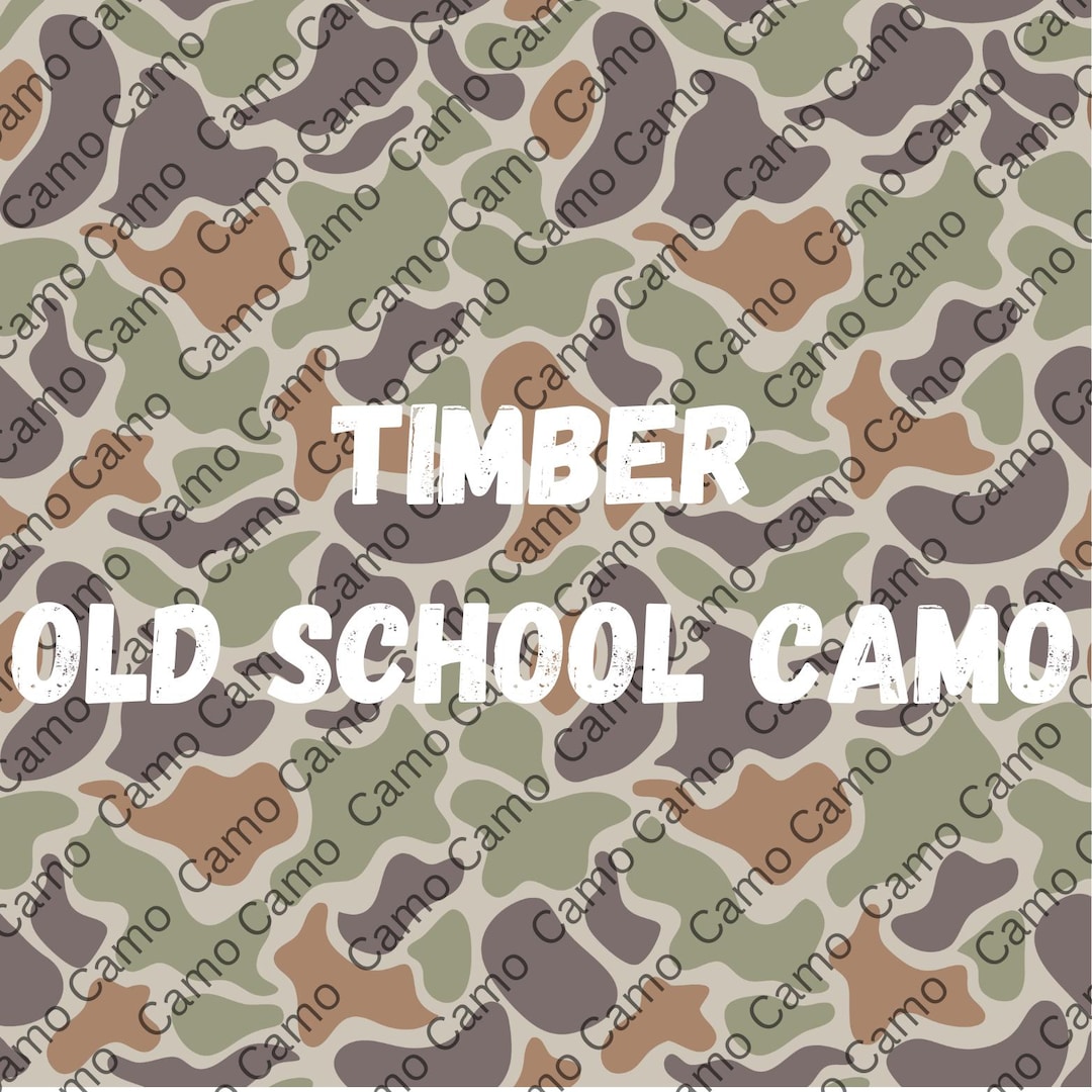 Timber Old School Camo Seamless Pattern PNG, Duck Hunting Camouflage ...