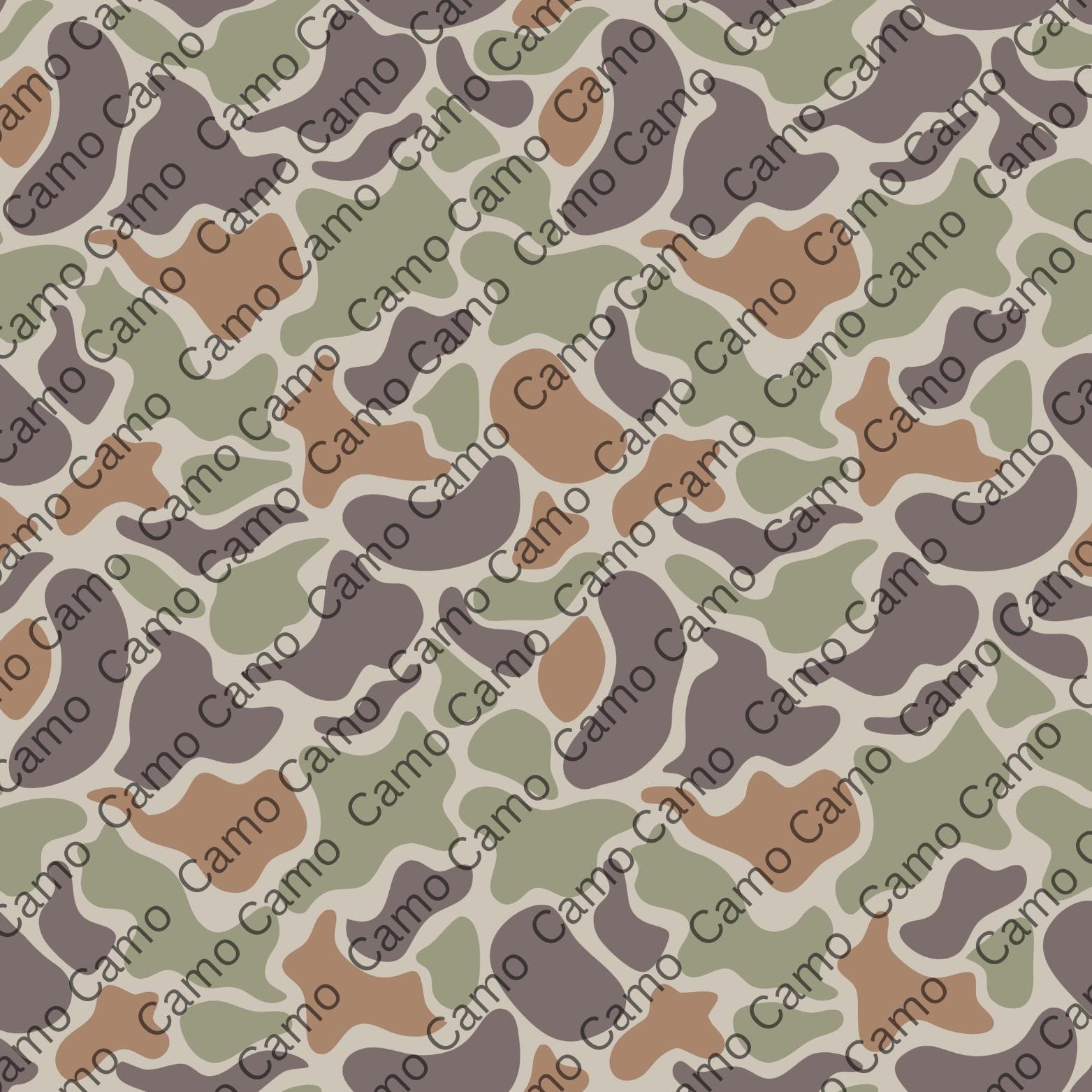 Timber Old School Camo Seamless Pattern PNG, Duck Hunting Camouflage ...
