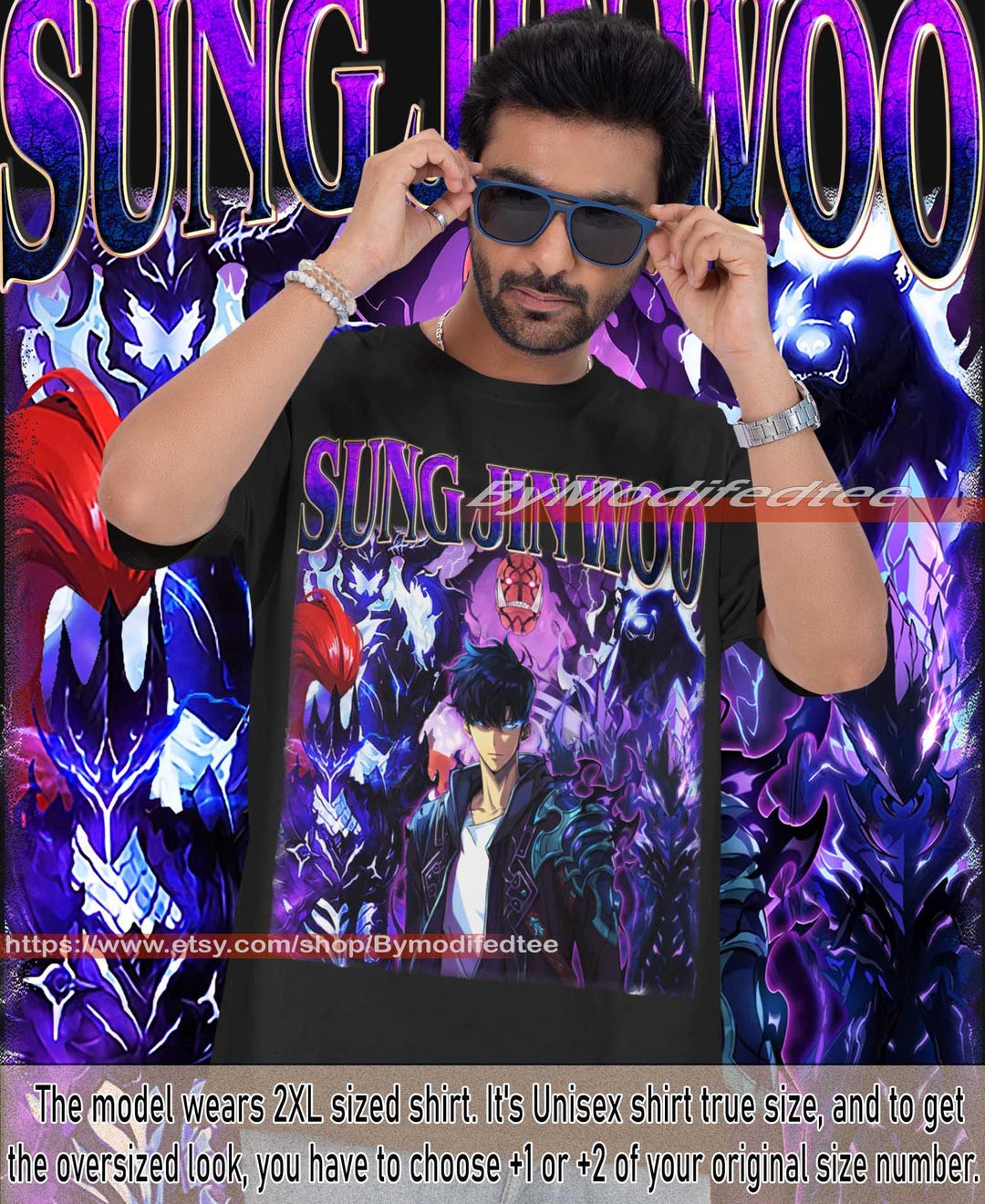 Sung Jin-woo Shirt, Sung Jinwoo Anime Graphic Tee, Sung Jin Woo Unisex ...