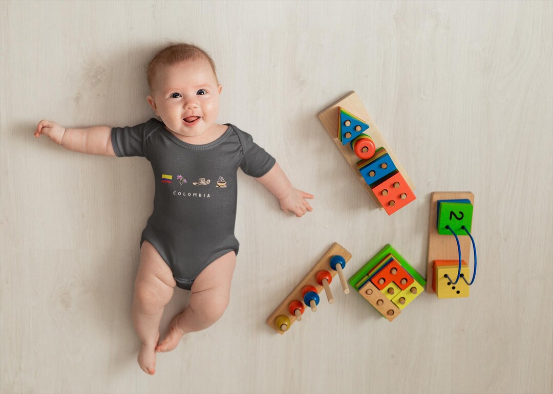 Cute Colombian-themed Baby Bodysuit | Short Sleeve Onesie | Perfect ...