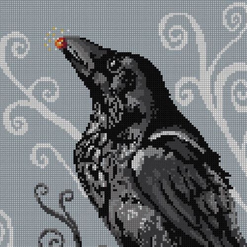A Raven Treasure Cross Stitch Chart - Etsy