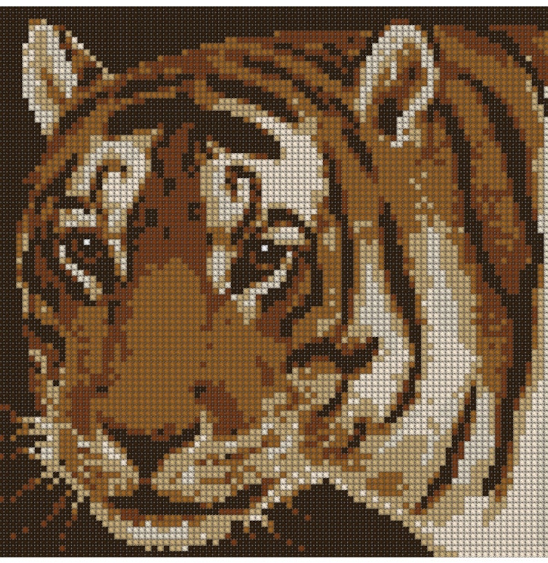 Tiger Square and Knitting Charts - Etsy