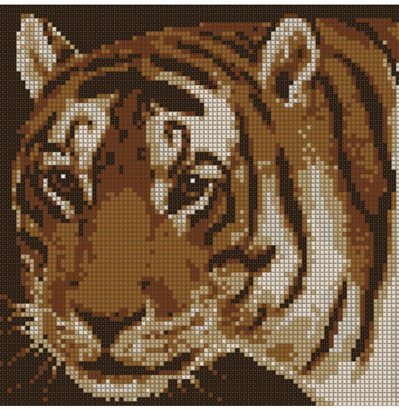 Tiger Square and Knitting Charts - Etsy