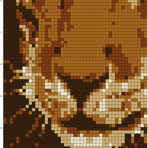 Tiger Square and Knitting Charts - Etsy