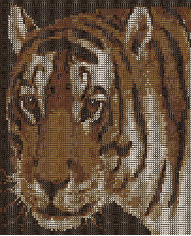 Tiger Square and Knitting Charts - Etsy