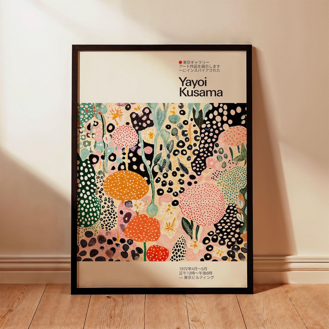 Yayoi Kusama Inspired Poster | Unframed Polka Dot-style Design ...