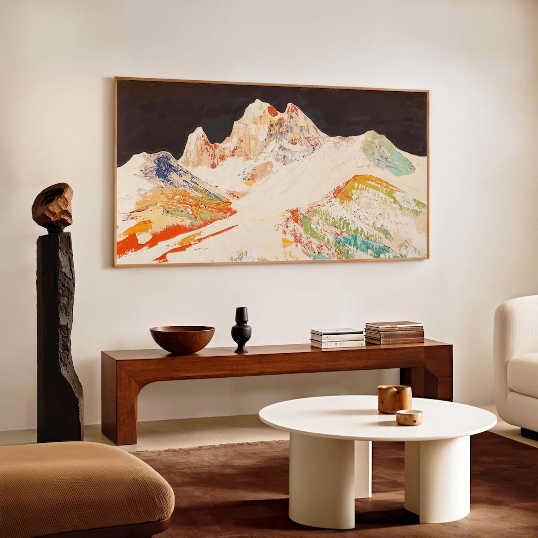 Large Abstract Mountain Canvas Print Unframed Extra Large Panoramic ...