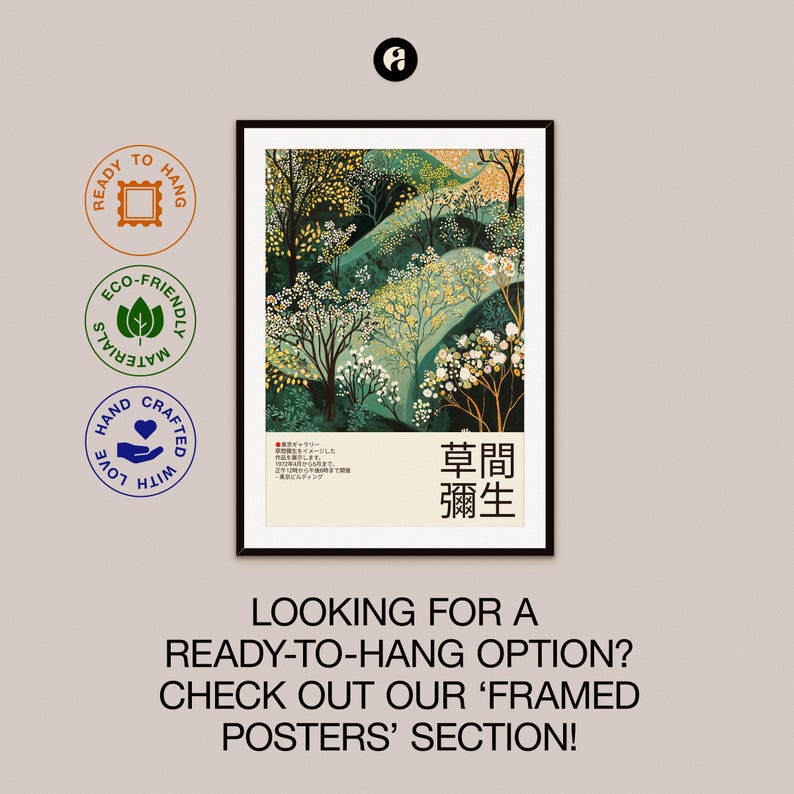 Japanese Landscape Art Print | Botanical Japandi Wall Decor - Etsy