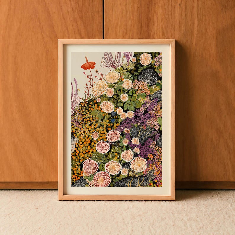 Wildflower Botanical Poster Unframed Floral Nature Wall Art - Etsy