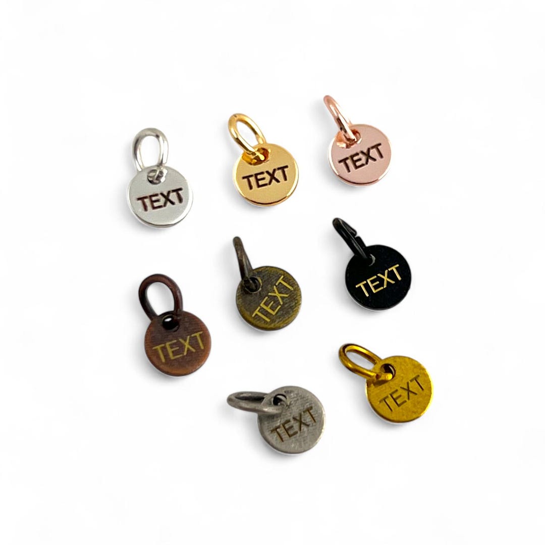 Custom Laser Engraved Logo Charm, Personalized Logo, Custom Jewelry Tag ...