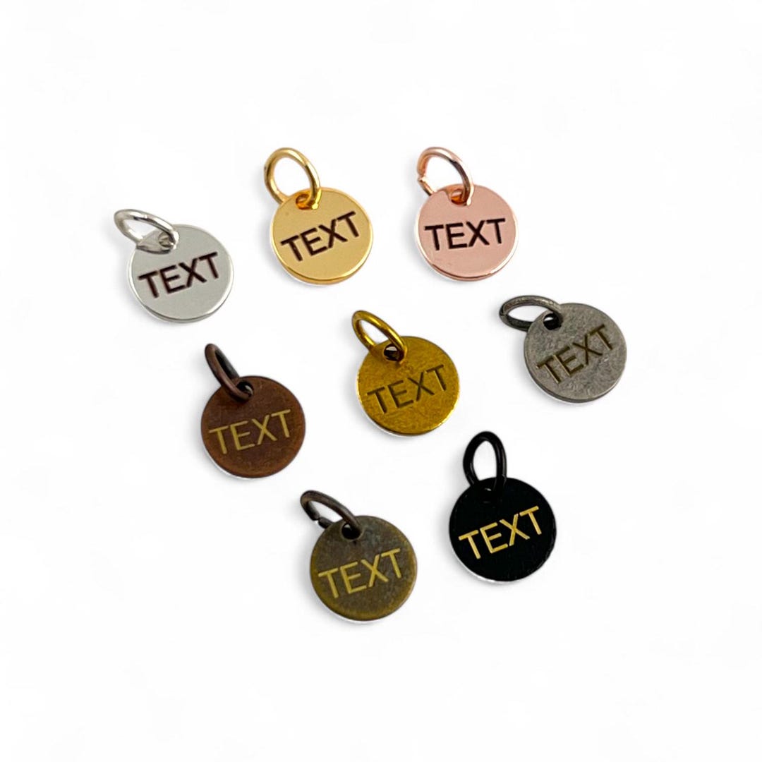 Custom Laser Engraved Logo Charm, Personalized Logo, Custom Jewelry Tag ...